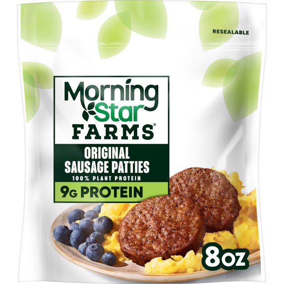 MorningStar Farms Veggie Breakfast Vegan Original Plant Based Sausage ...