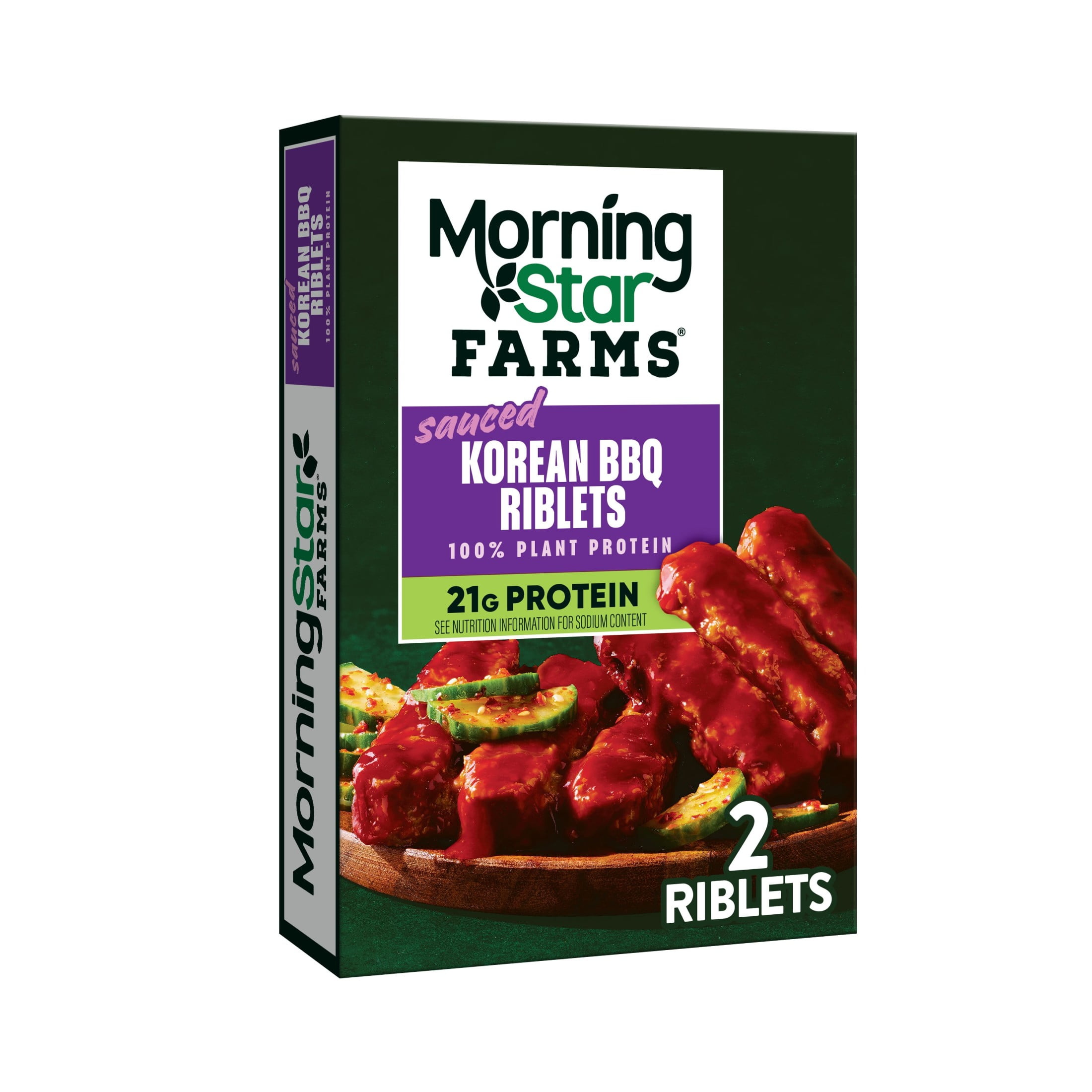 MorningStar Farms Vegan Korean BBQ Vegan Sauced Riblets, 10 oz, 2 Count ...