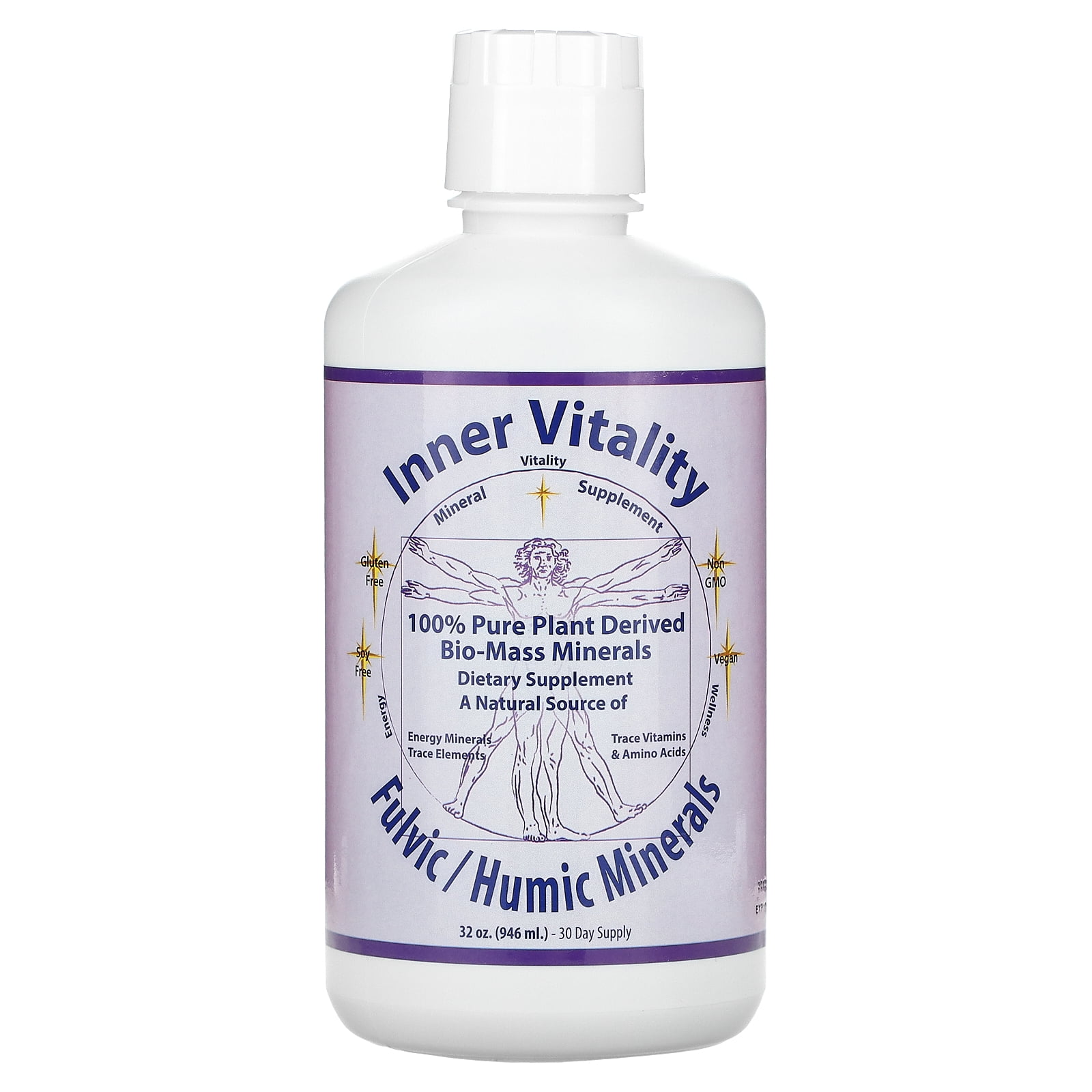 Morningstar Minerals Fulvic/Humic Vitality Supplement, Inner Energy, 32 ...