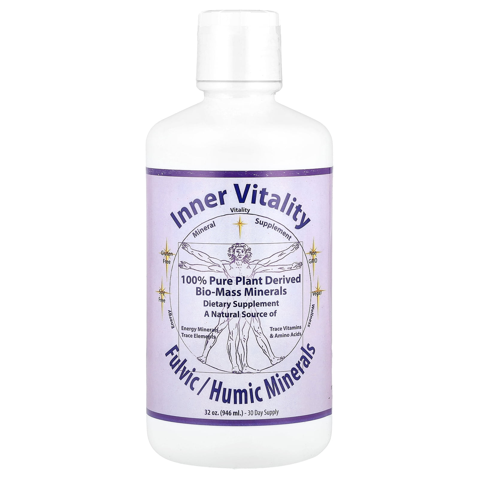 Morningstar Minerals Fulvic/Humic Vitality Supplement, Inner Energy, 32 ...