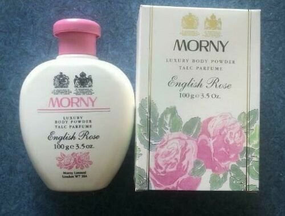 Morny Luxury Body Powder Talc Parfum English Rose 3.5 oz Made in ...