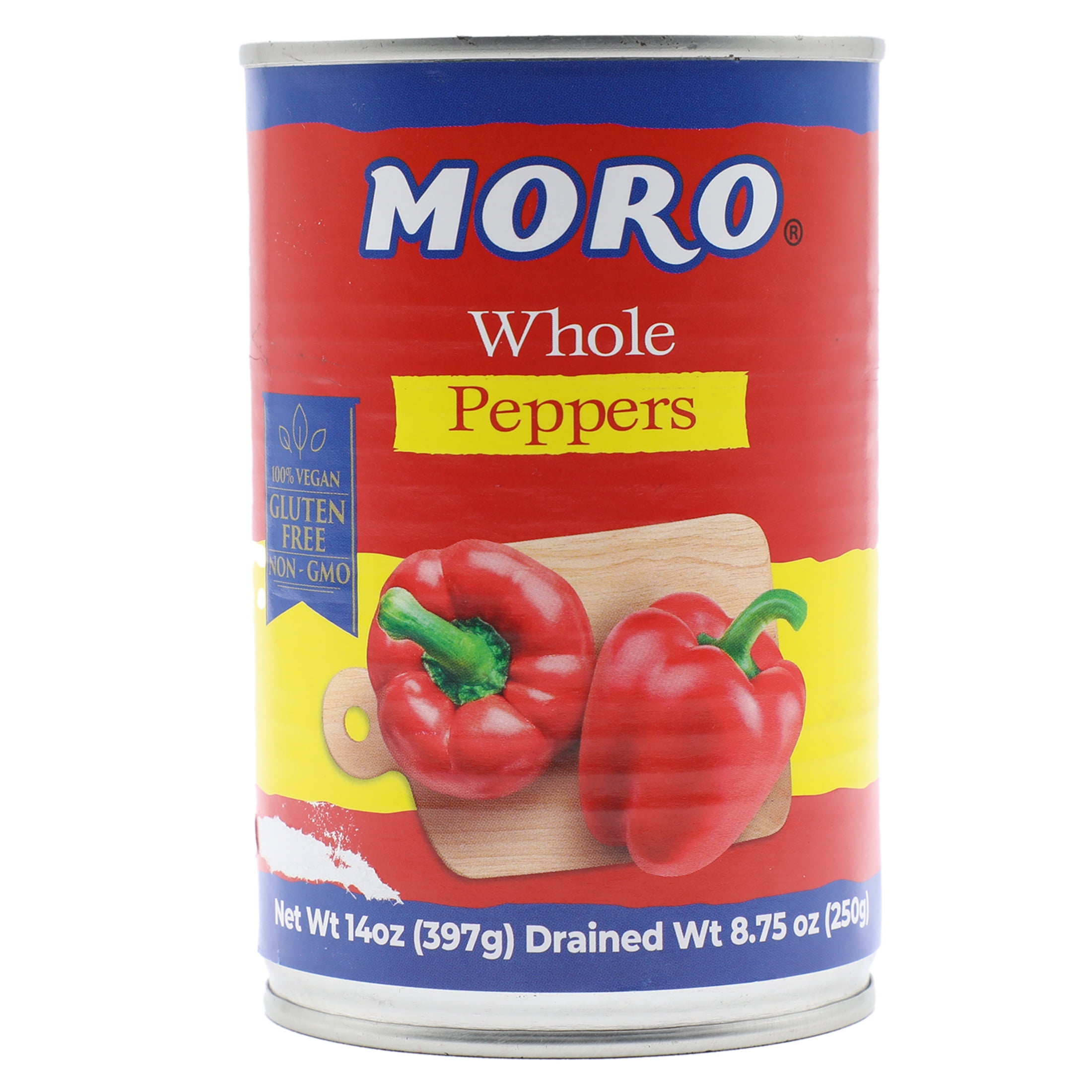 Moro Whole Red Peppers, 14 oz. Can, Gluten-Free, Vegan - Walmart.com