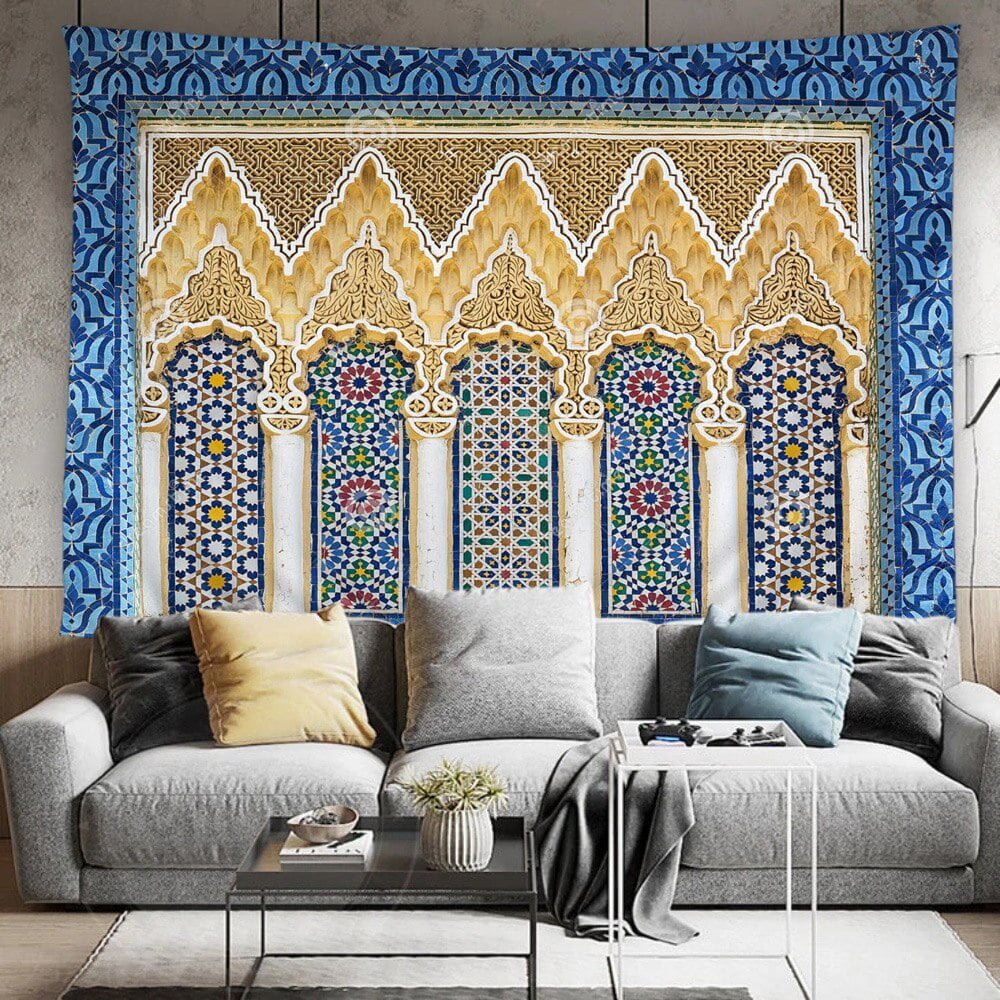 Moroccan Architectural Tapestry Wall Hanging Islamic Vintage Luxury ...