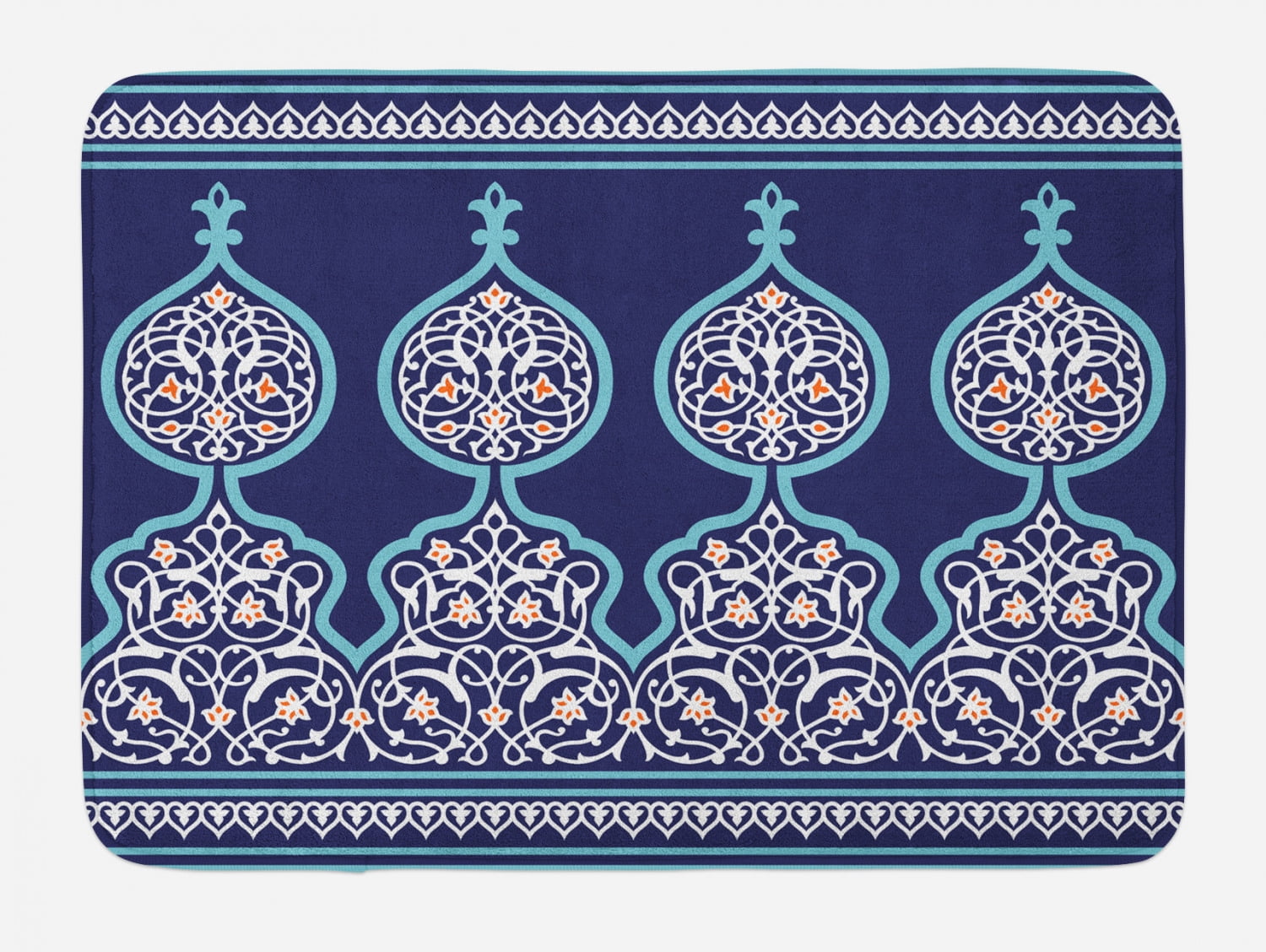 Moroccan Bath Mat, Bohemian Style Ancient Middle Eastern Turkish ...