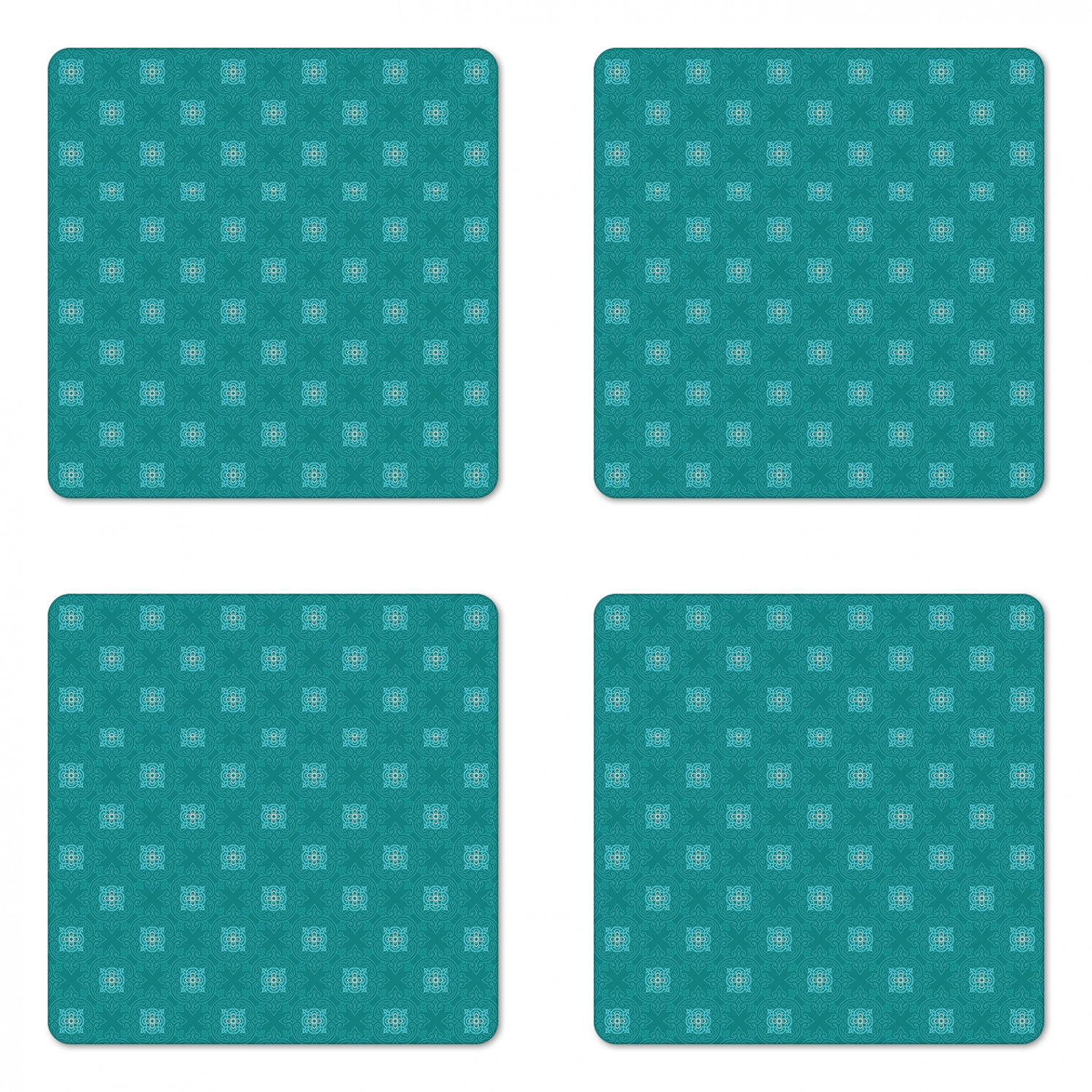 Moroccan Coaster Set of 4, Timeless Motifs of the Orient with Geometric ...