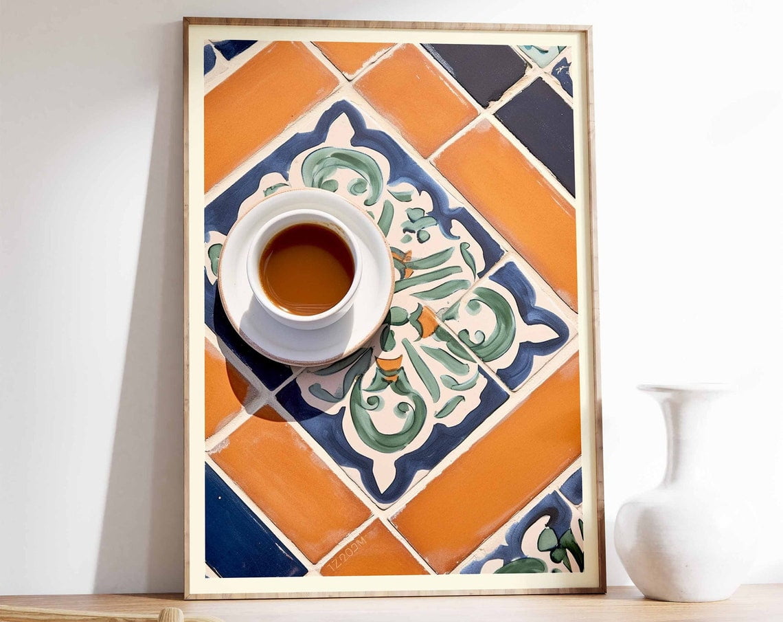 Moroccan Coffee Print, Vintage Coffee Poster, Cafe Print, Restaraunt ...