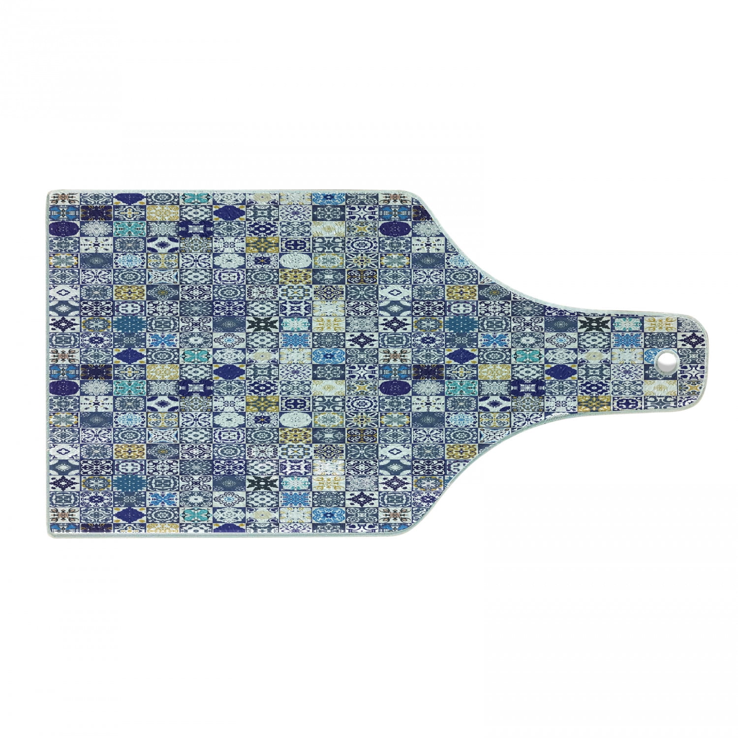 Moroccan Cutting Board, Mediterranean Square Tile Motifs Pattern ...