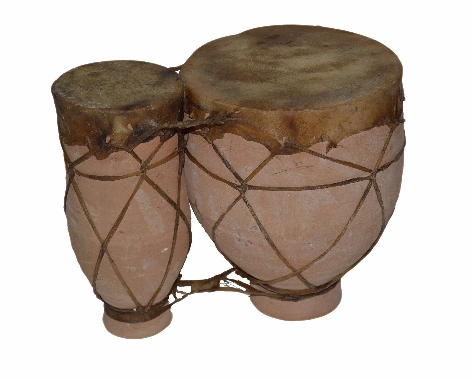 Moroccan Djembe Double Drum African Bongo Congo Artisan Handmade Clay ...