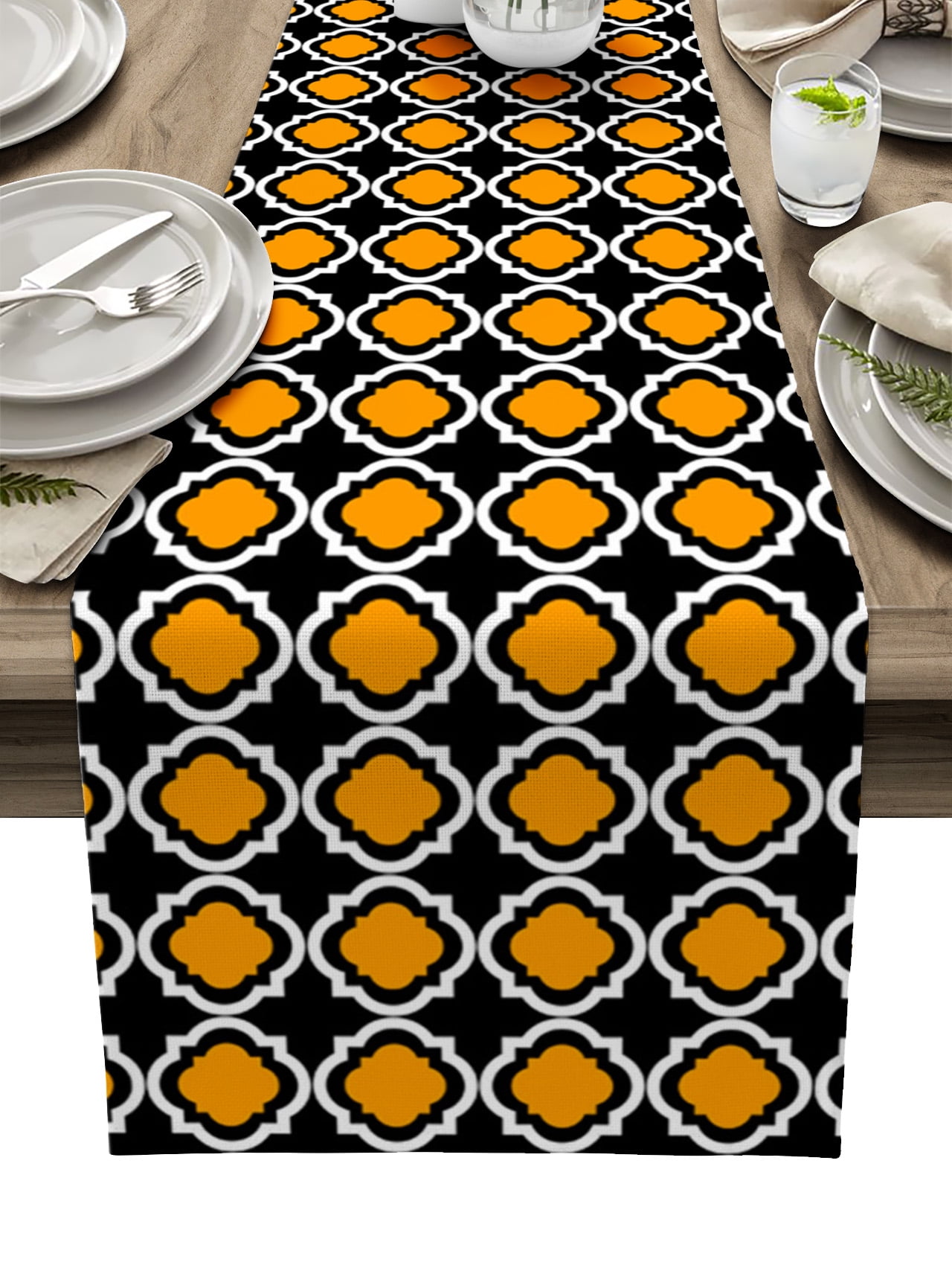 Moroccan Geometric Pattern Texture Table Runner Wedding Table ration ...