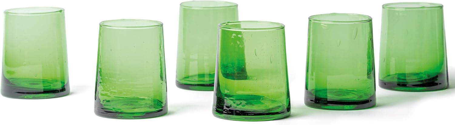 Moroccan Hand Blown Drinking Glasses by Verve CULTURE, Authentic ...