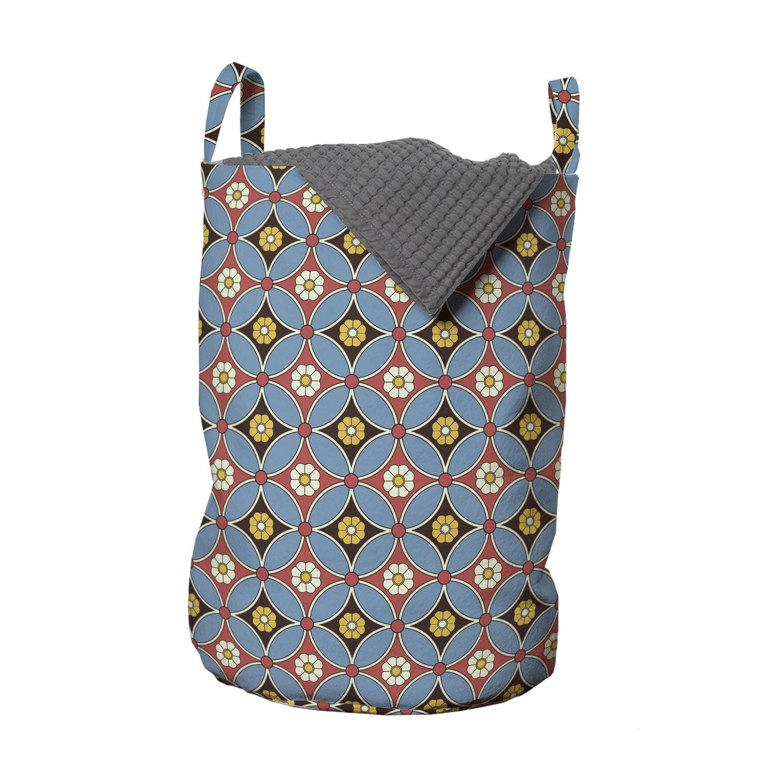 Moroccan Laundry Bag, Middle Eastern Mosaic Motif in Geometric Bohemian ...
