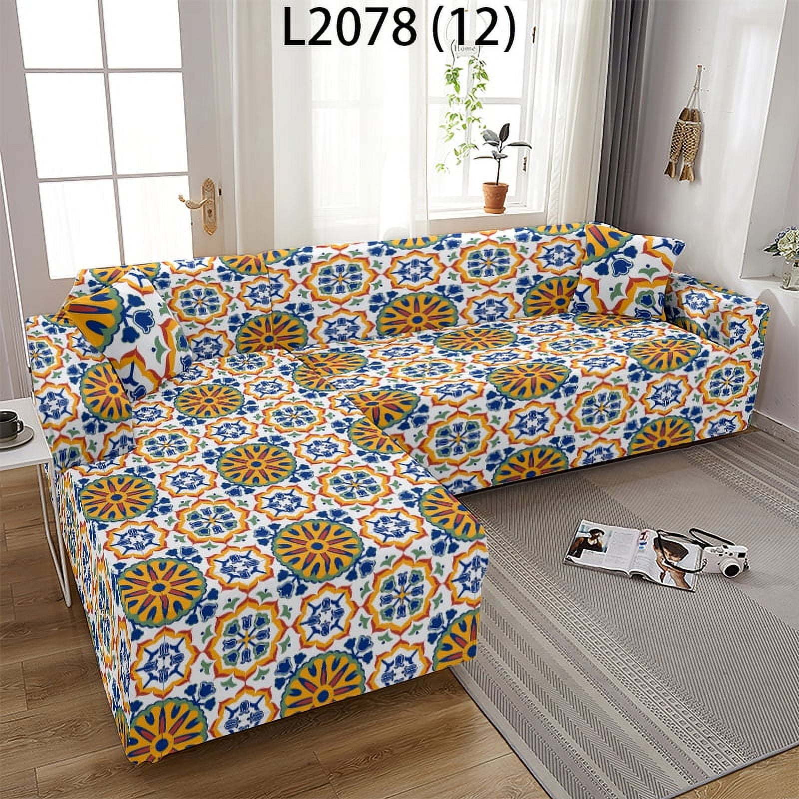 Moroccan Mandala Elastic Sofa Covers for Living Room Stretch Couch ...