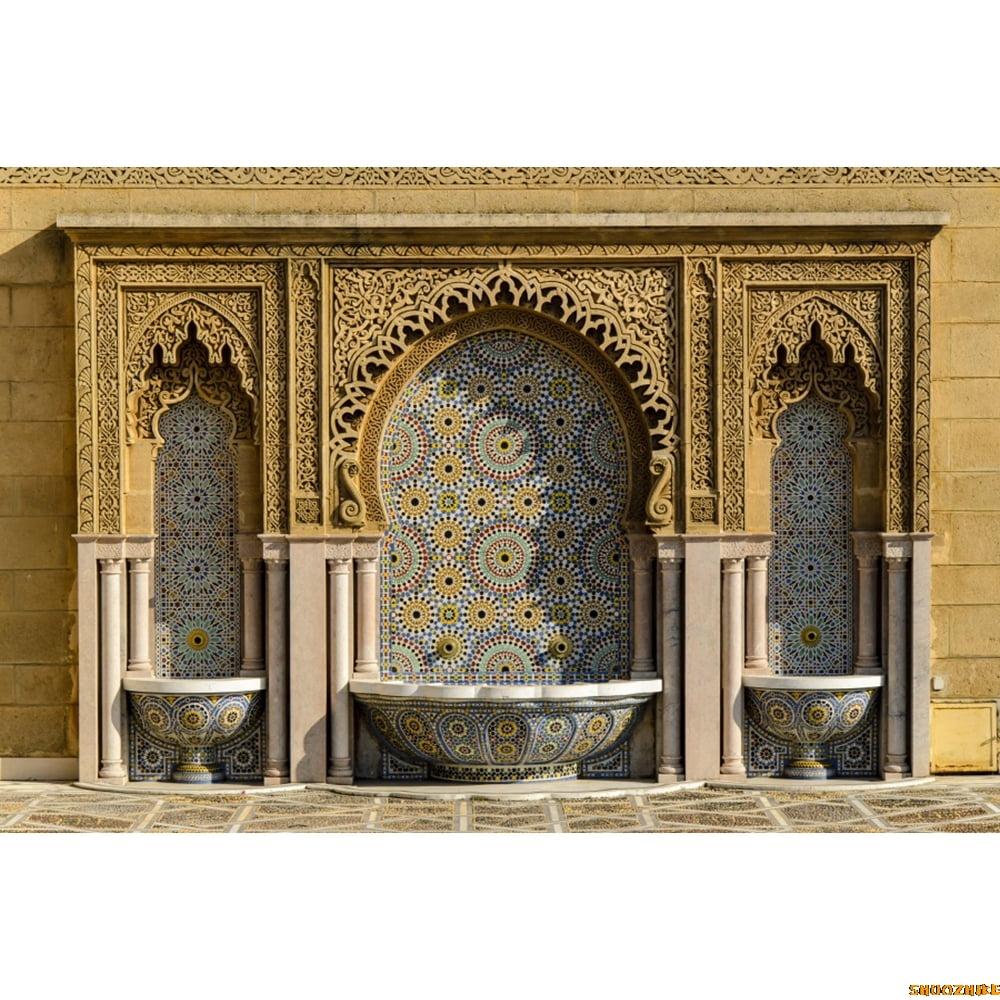 Moroccan Photography Backdrop Medieval Mosque Temple Architecture ...