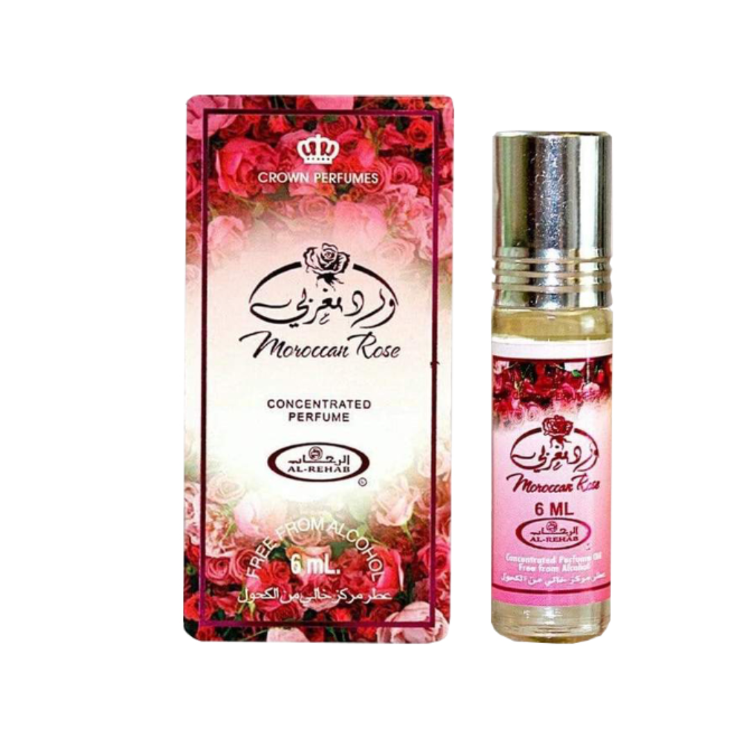 Al Rehab Moroccan Rose 6ml Roll-On Perfume Oil for Men and Women ...