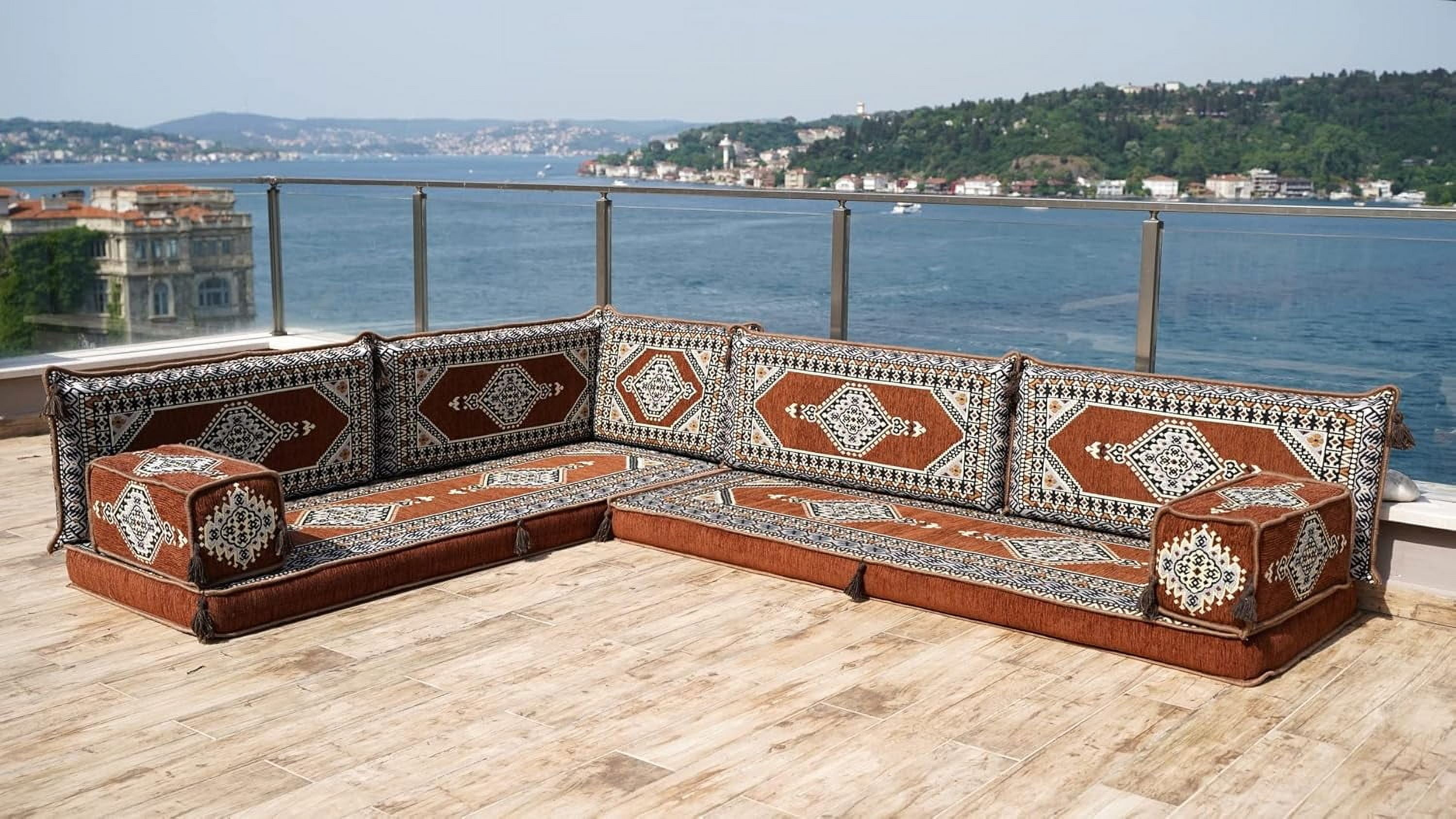 Moroccan Sofas, Brown Turkish Sofa, L Shaped Modular Sofa, Arabic Floor Cushions, Sofa Bed ...