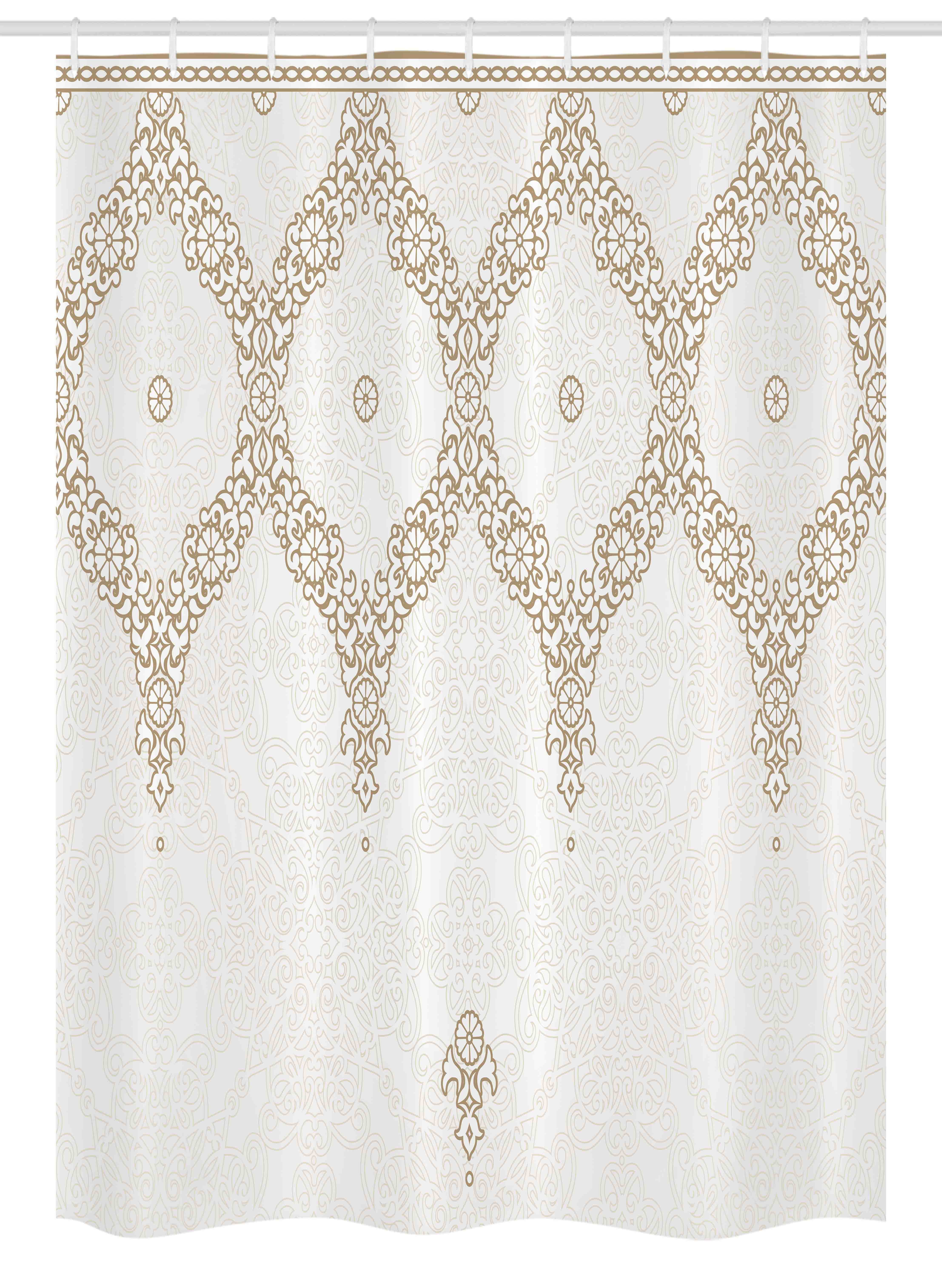 Moroccan Stall Shower Curtain, Ornate Background with Traditional Soft ...