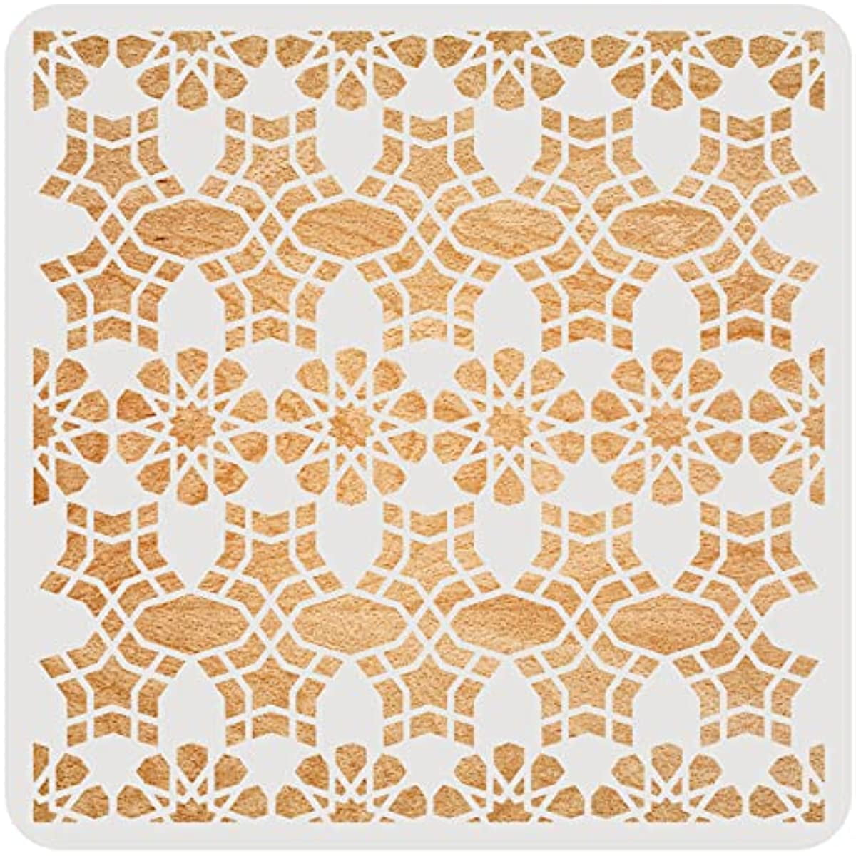 Moroccan Star Pattern Plastic Painting Stencils 12x12" Reusable Drawing ...