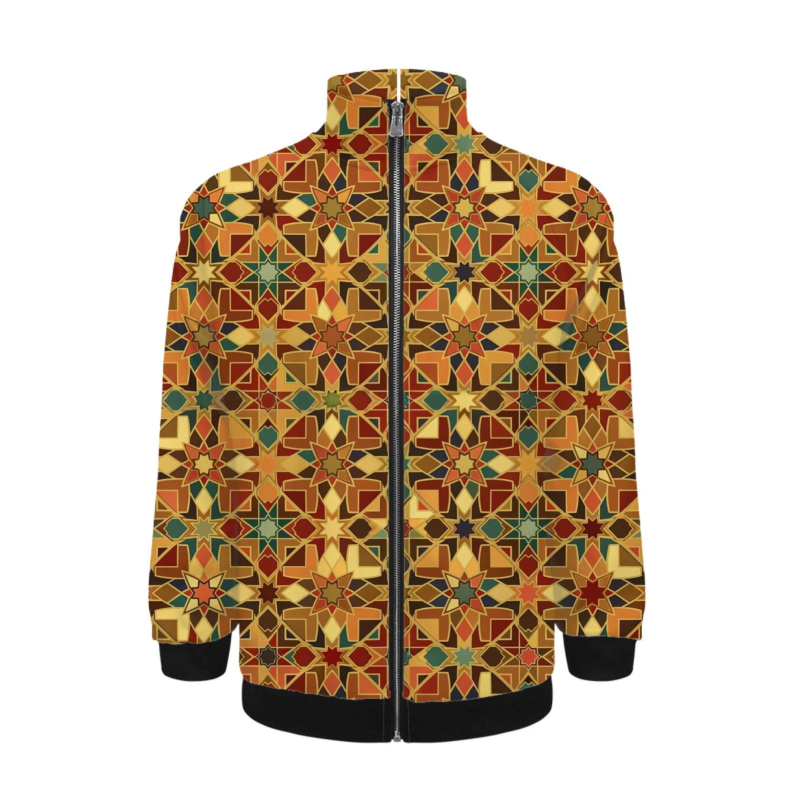 Moroccan Star Tiles Pattern Jacket Men's Street Cool Long Sleeves Coat ...