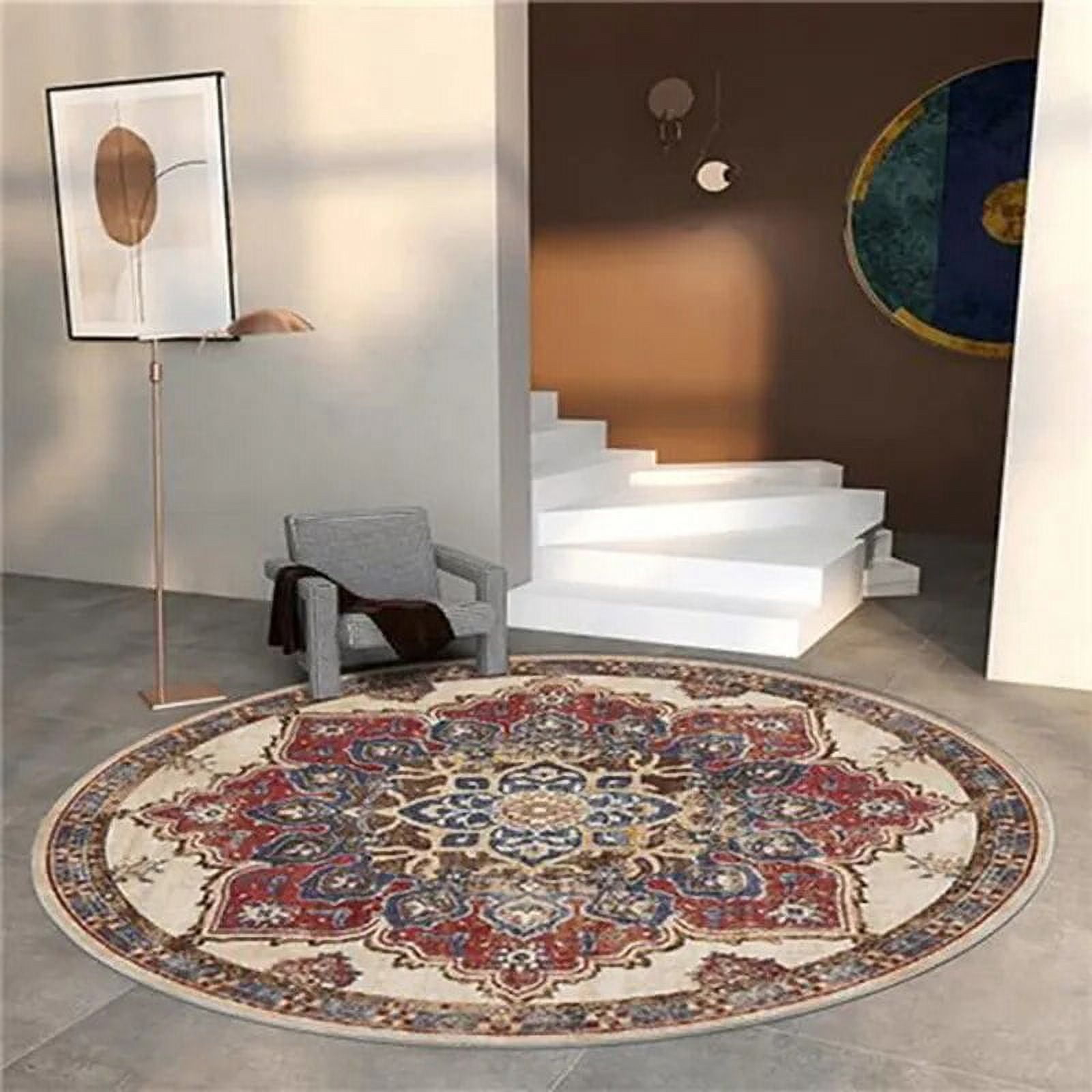 Moroccan Style Living Room ration Round Carpet Large Area Rugs for ...