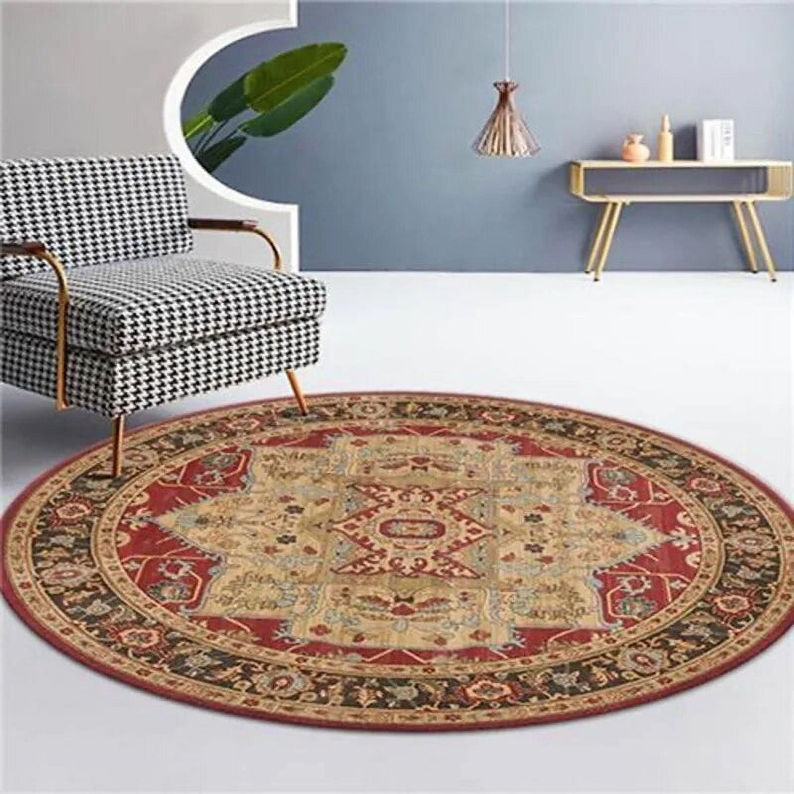 Moroccan Style Living Room ration Round Carpet Large Area Rugs for Bedroom Home Rocking Chair ...