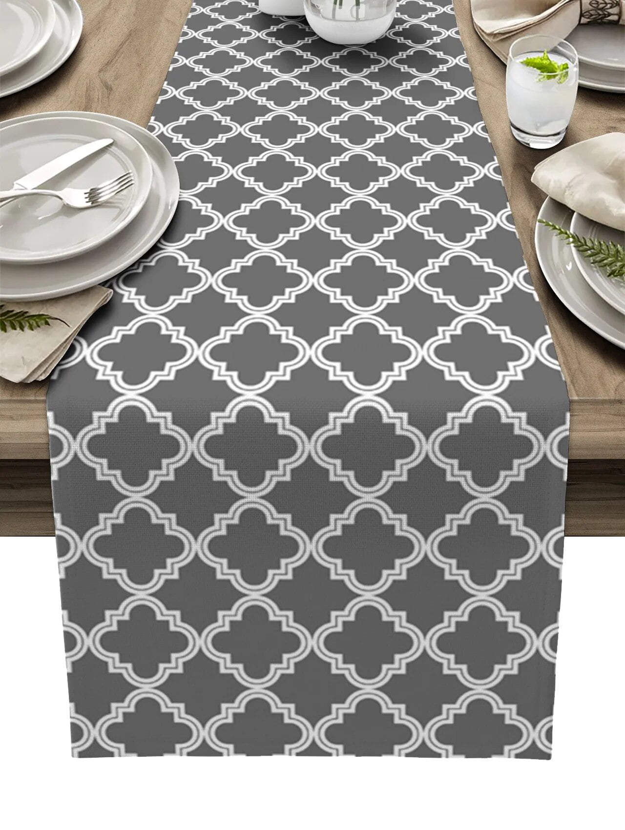 Moroccan Style Pattern Black Background Rustic Home Decor Kitchen ...
