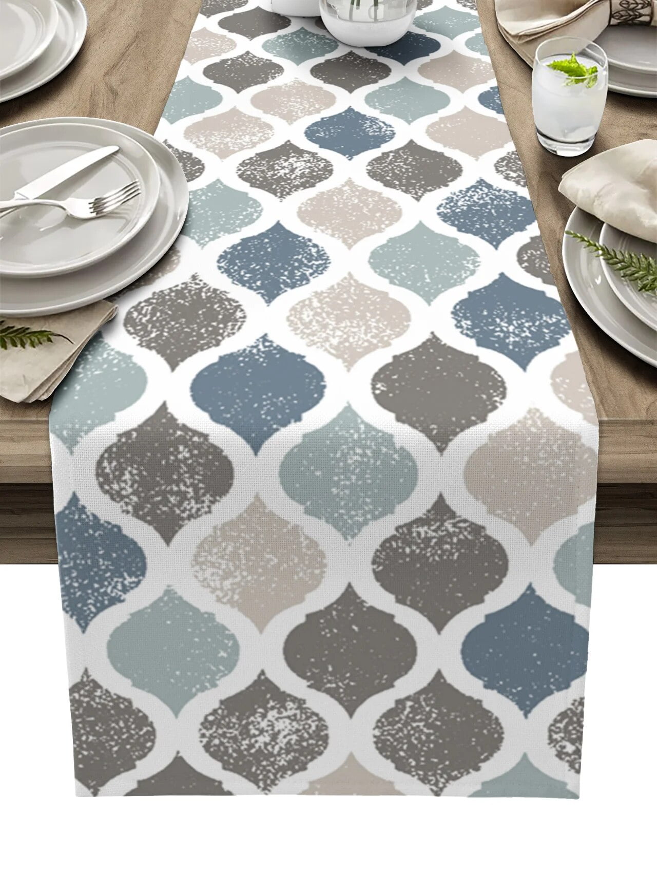 Moroccan Style Pattern Black Background Rustic Home Decor Kitchen ...