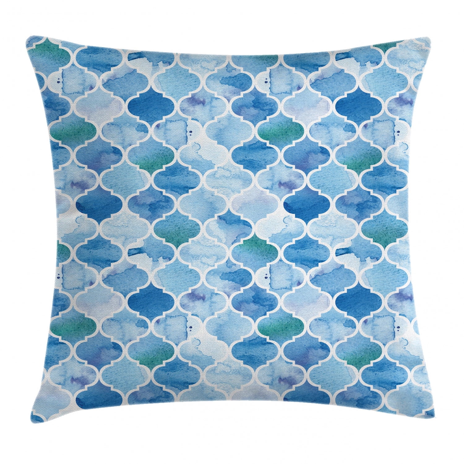 Moroccan Throw Pillow Cushion Cover, Oriental Arabic Mosaic Pattern in ...