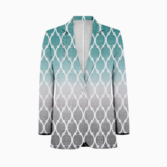 Moroccan Turquoise Gray Ombre Mens Suits Shawl Collar Slim Fit Suit ...