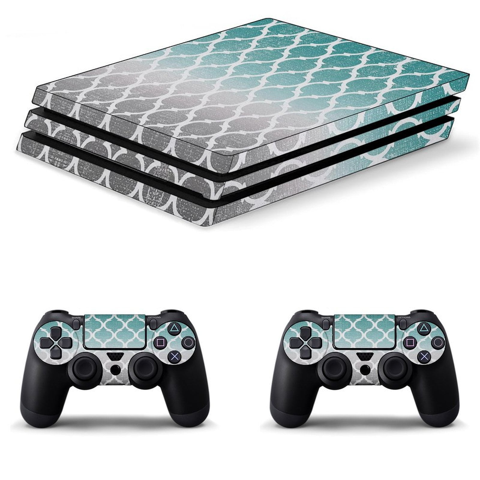 Moroccan Turquoise Gray Ombre PS4/PS4 Pro/PS4 Slim Skin Sticker For ...