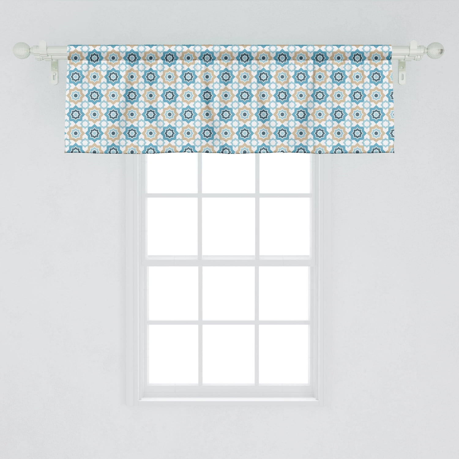 Moroccan Window Valance Pack of 2, Style Traditional Star Shape Motifs ...