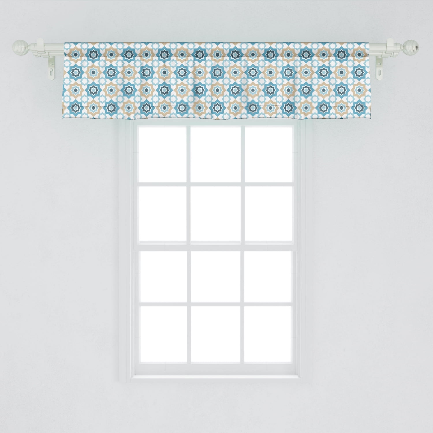 Moroccan Window Valance Pack of 2, Style Traditional Star Shape Motifs ...