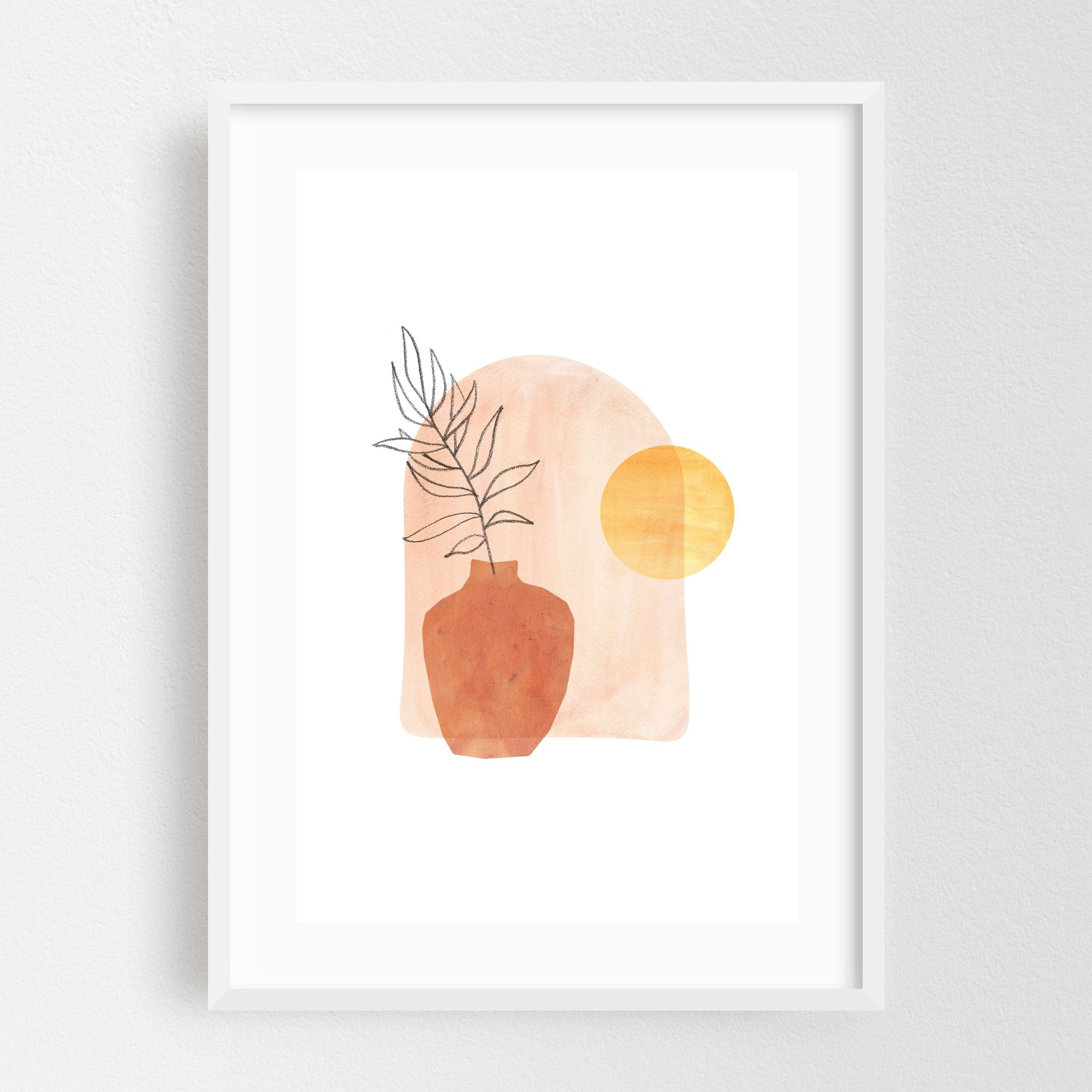 Moroccan abstract still life - Digital Art White Framed Wall Art Print ...