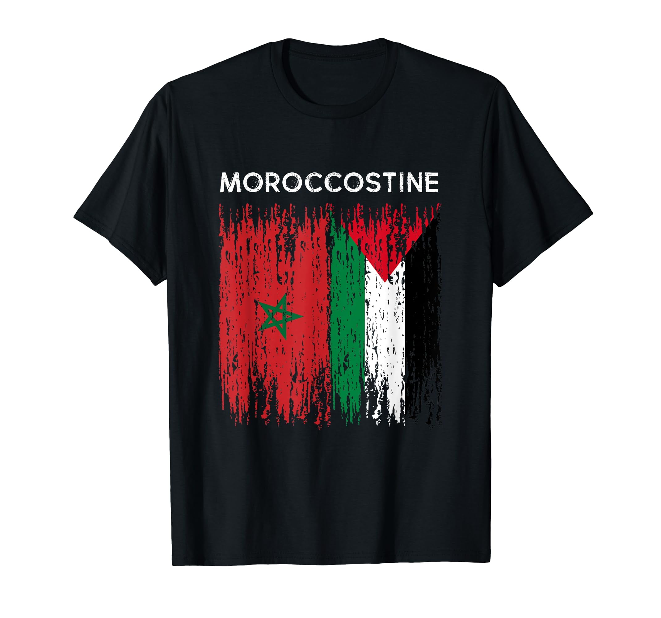 Moroccan and Palestinian flag Morocco and palestine unity T-Shirt ...