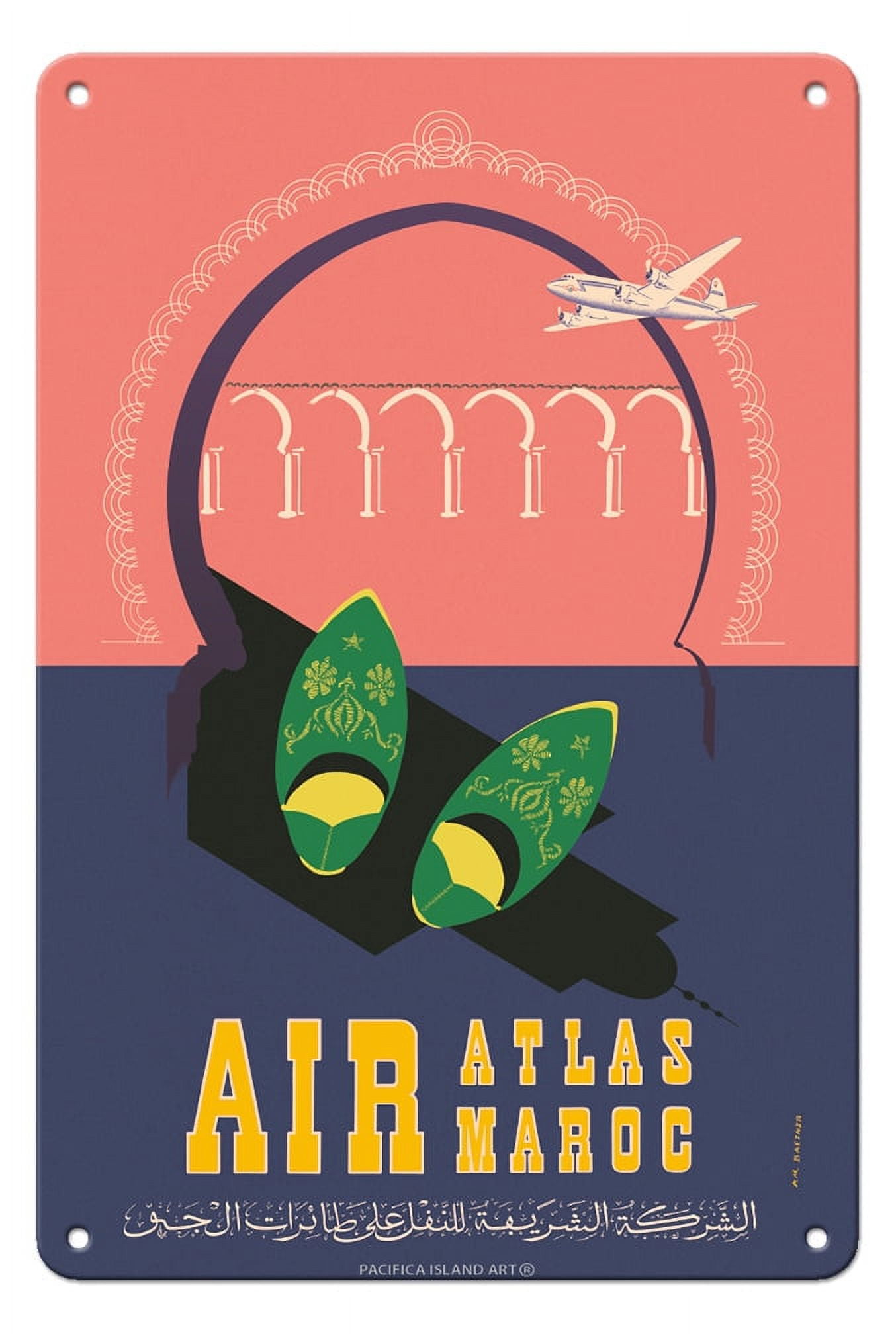 Morocco - Air Atlas Maroc - Vintage Airline Travel Poster by A.M ...