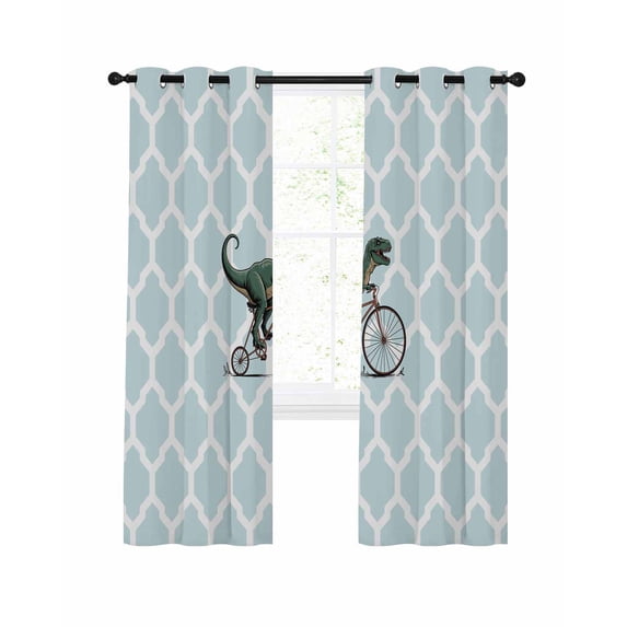 Morocco Blue Blackout Curtains, Light Blocking Print Window Curtains ...
