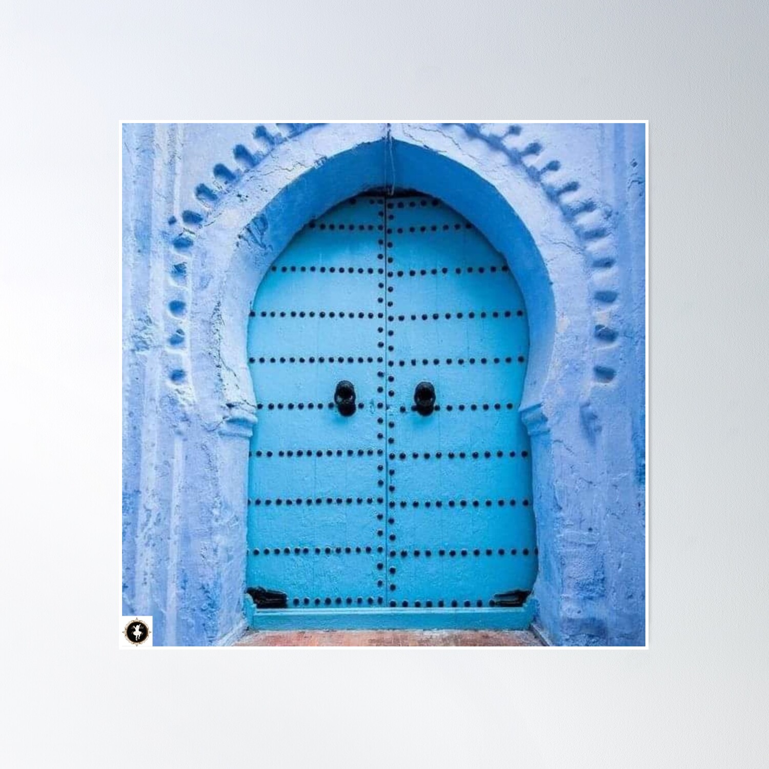 Morocco Blue Poster Wall Art, Modern Wall Decor, 30x30 UNFRAMED ...