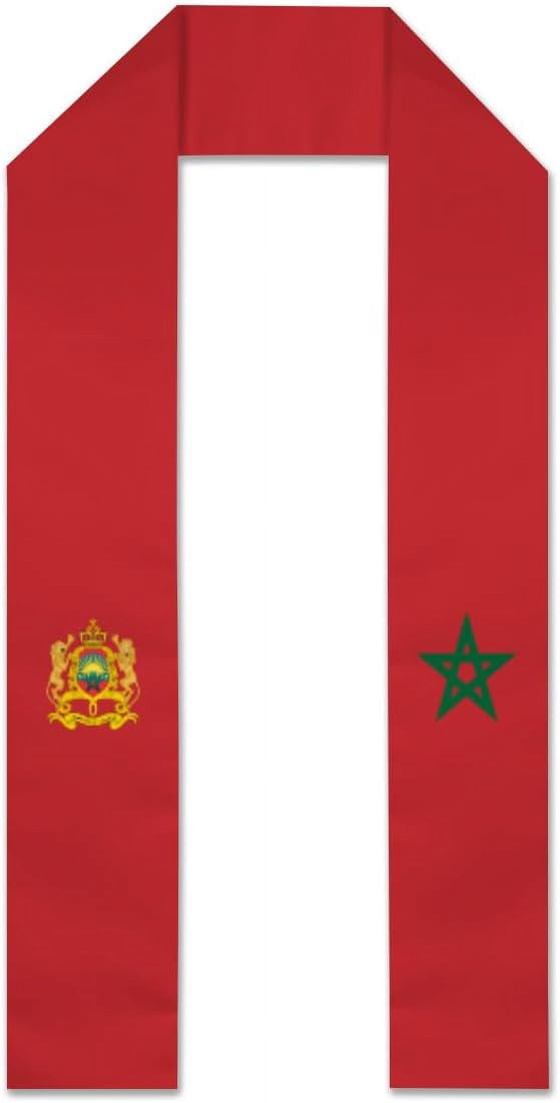 Morocco Emblem Flag Graduation Stole Graduate Shawl Sash Scraf Gift For ...