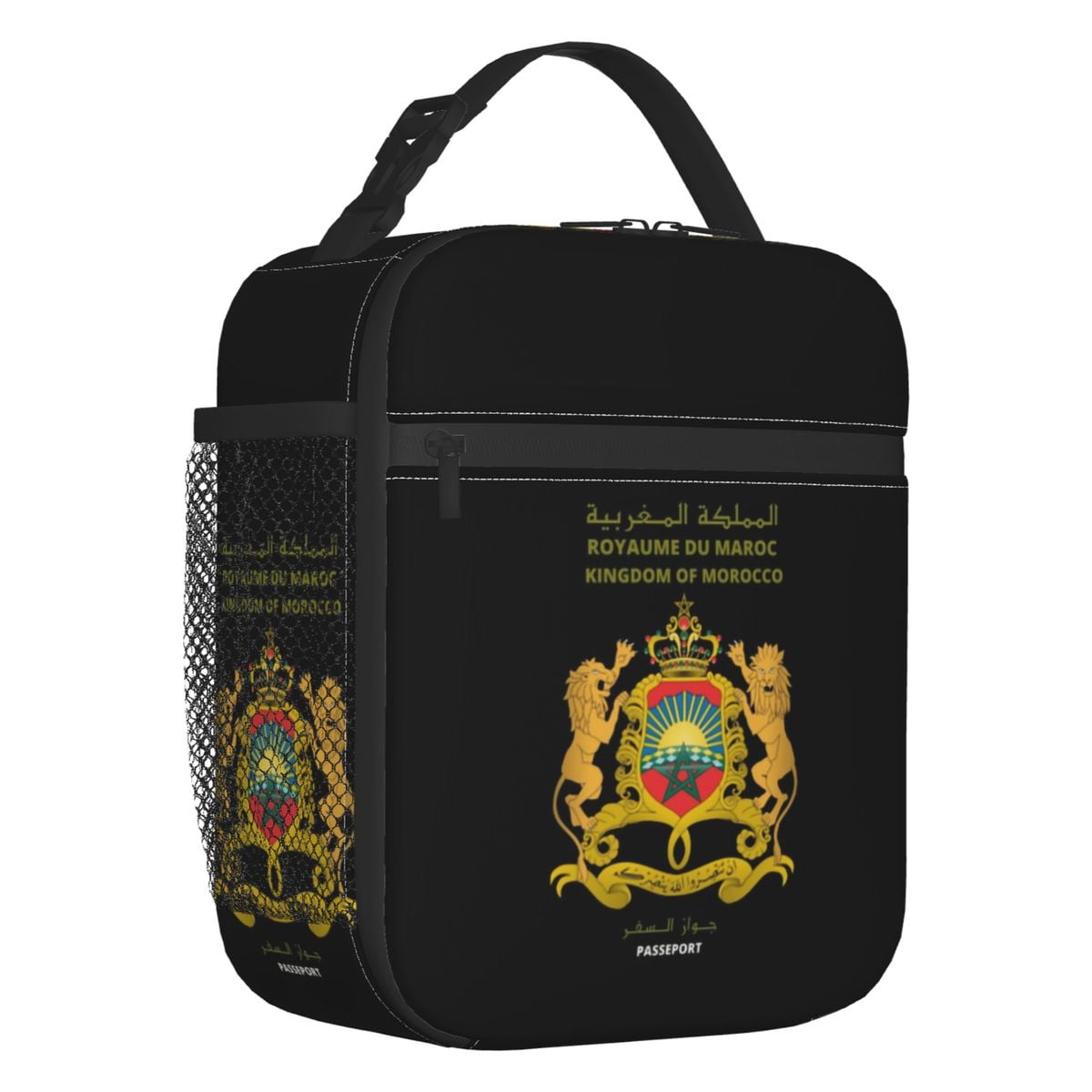 Morocco Flag Heart Insulated Lunch Bags for Work Moorish Moroccan ...