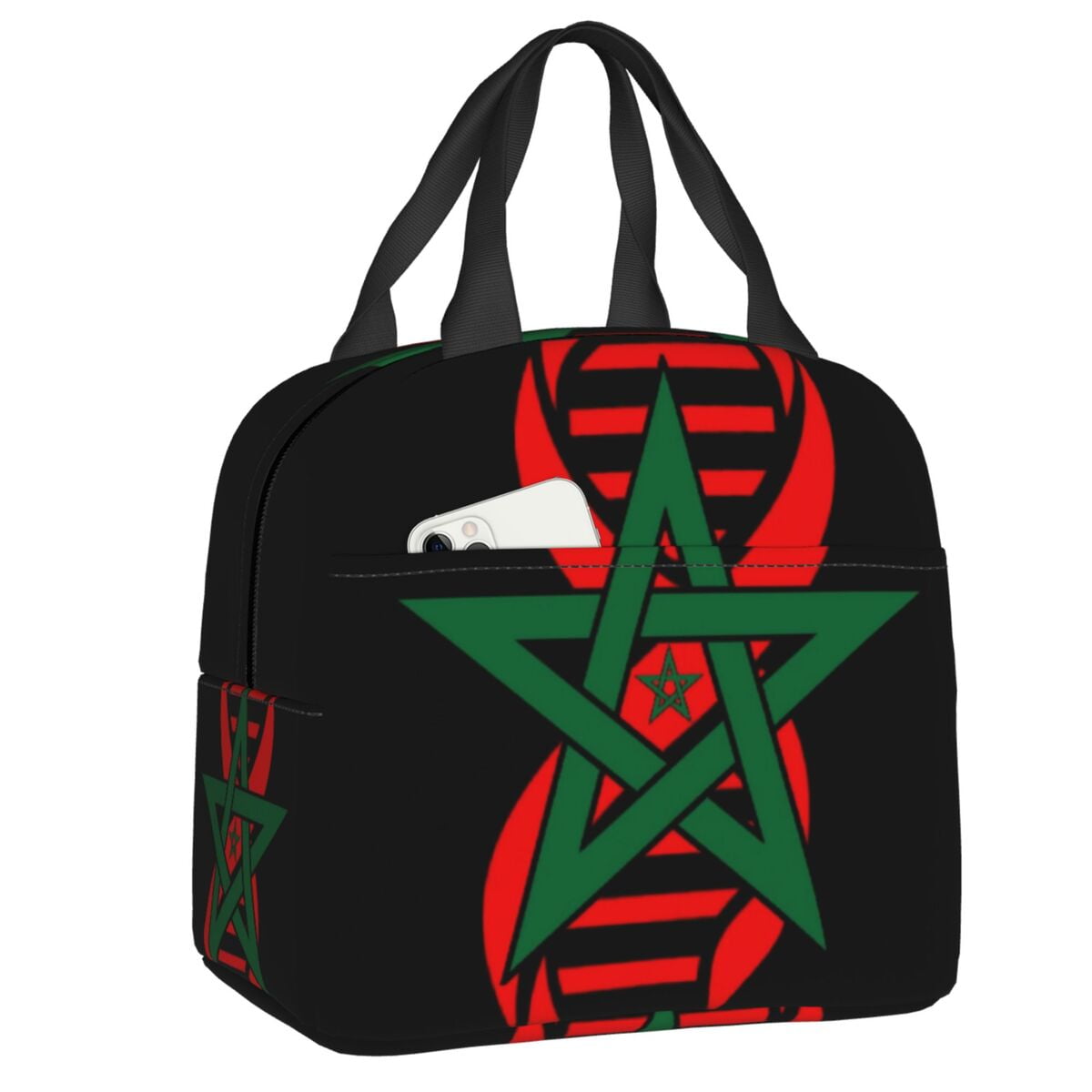 Morocco Flag Lunch Bag Men Women Moroccan Patriotic Cooler Thermal ...