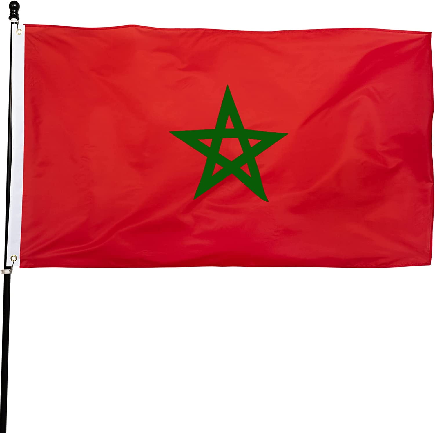 Morocco Flag Thick Polyester, Fade Resistant, Brass Grommets, Moroccan ...