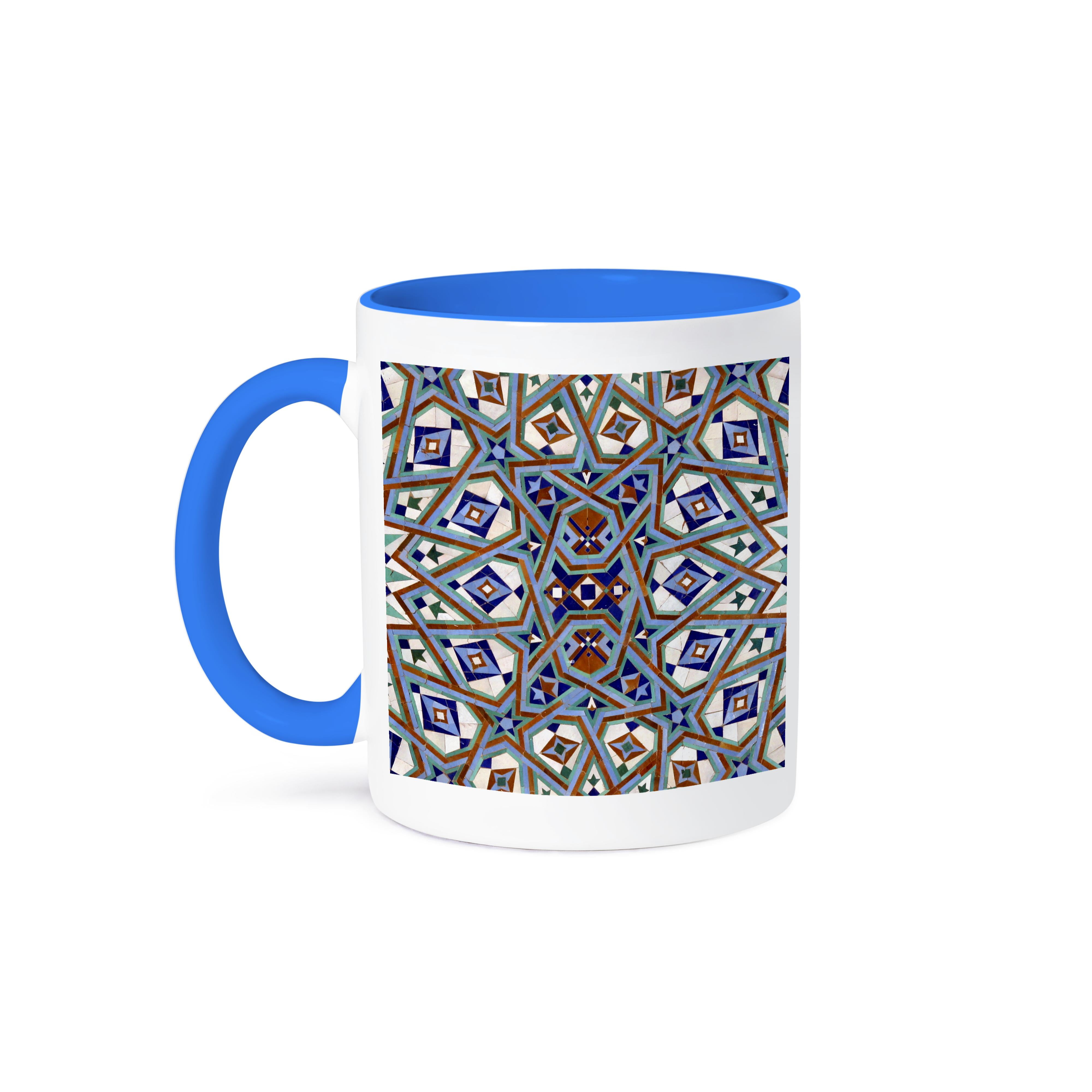 3dRose, Morocco, Hassan II Mosque mosaic, Islamic tile detail-AF29 KWI0020 - Kymri Wilt, 11oz ...