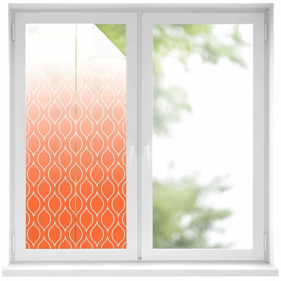 Morocco Orange Window Privacy Film, Modern Geometric Gradient Simple ...