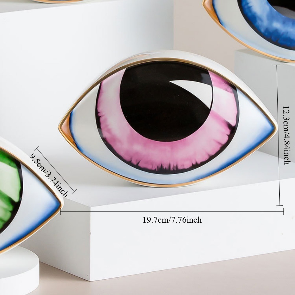 Morocco Turkish Blue Evil Eye Interior Figurines Ceramic Devil's Eye ...