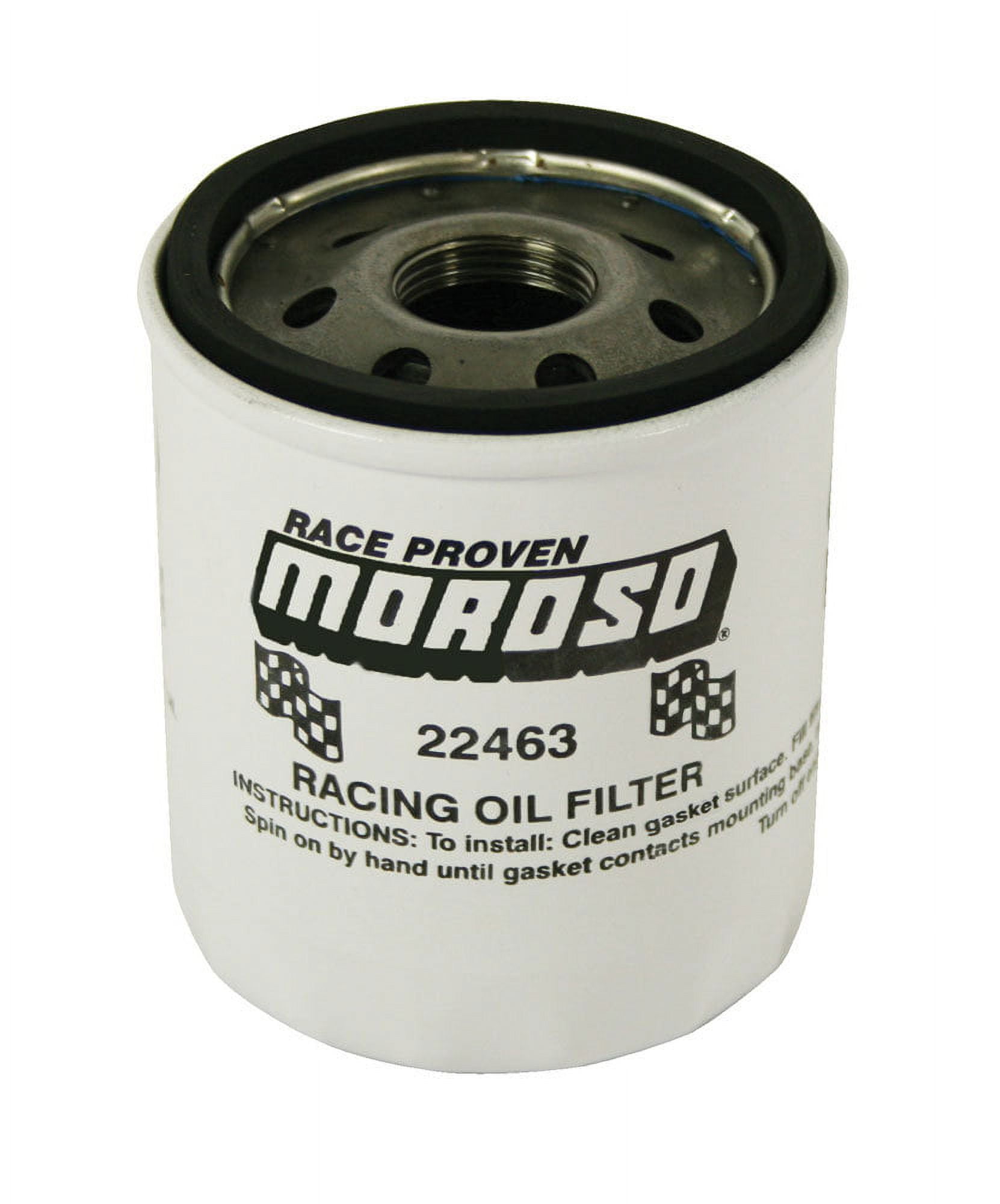 Moroso 22463 22mm Thread Oil Filter for GM LS/FORD 4.6/5.4 Engines ...