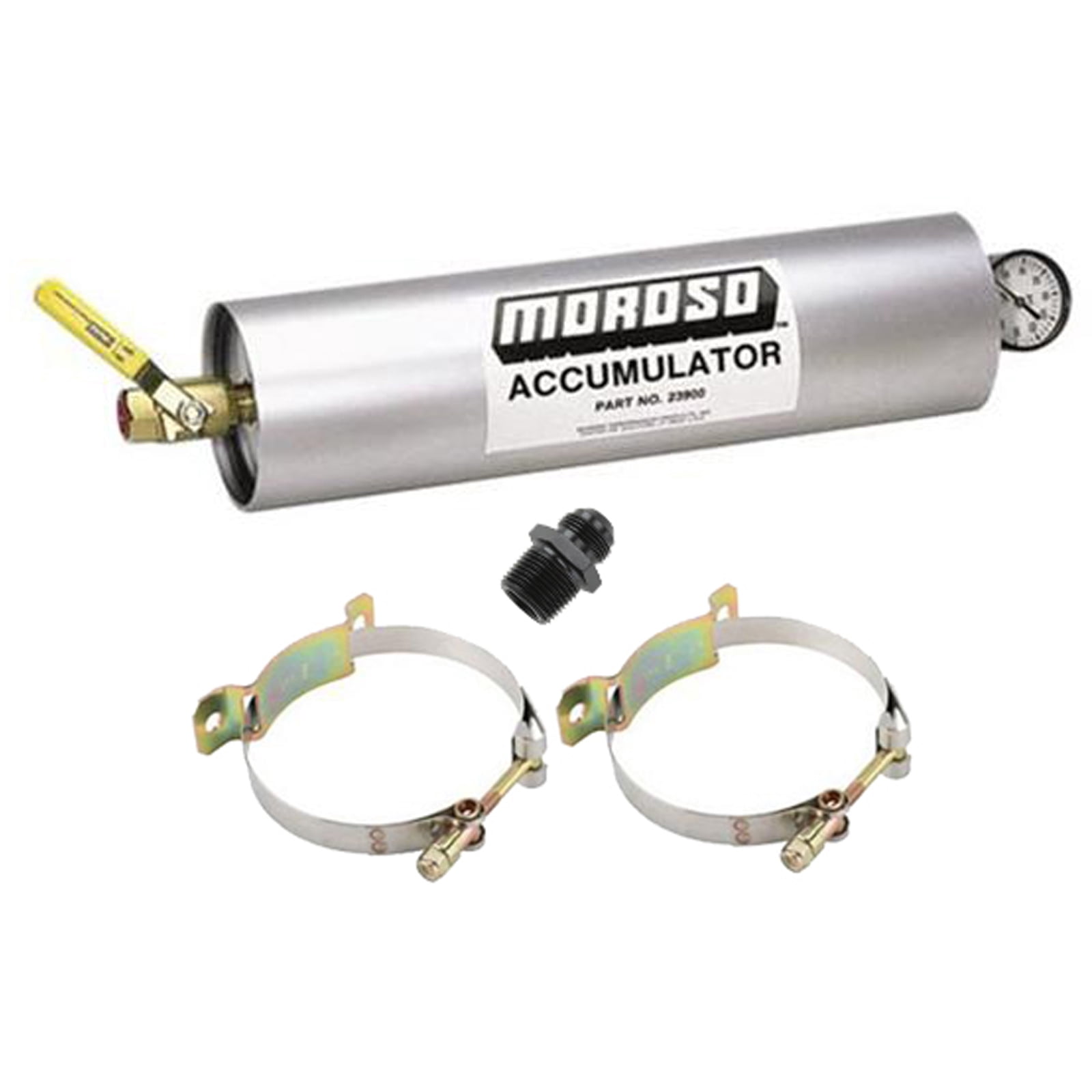 Moroso 23900 Accumulator, Mounting Brackets and Fitting, 3 Quart ...