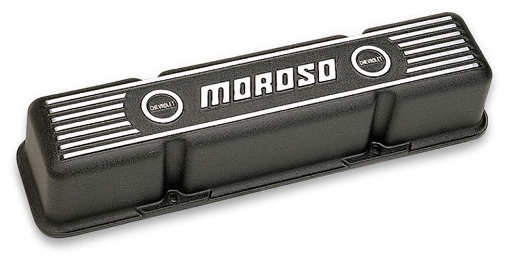 Moroso 68411 Black Epoxy Finish Die-Cast Aluminum Valve Covers for ...