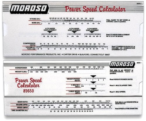 Moroso - 89650 POWER-SPEED CALCULATOR - Walmart.com