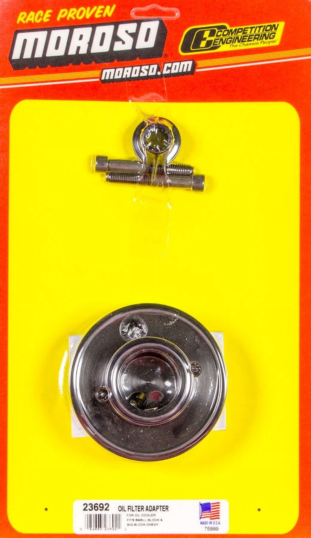 Free Shipping! Moroso Oil Filter Adapter Chevy V8 P/N 23692 - Walmart ...