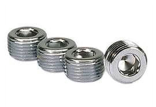 Moroso Performance Products 39152 3/8" NPT Chrome Pipe Plugs, 4 Count ...