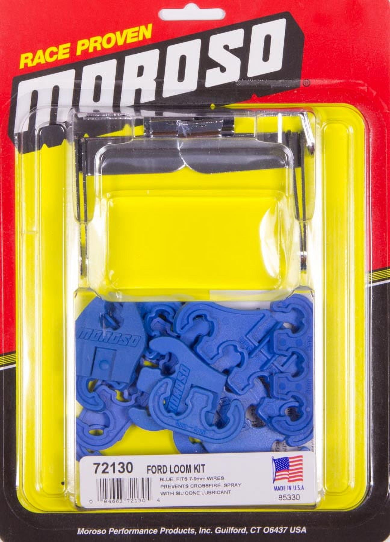 Moroso Spark Plug Wire Loom 7 mm-9 mm Blue/Chrome SBF P/N 72130 ...